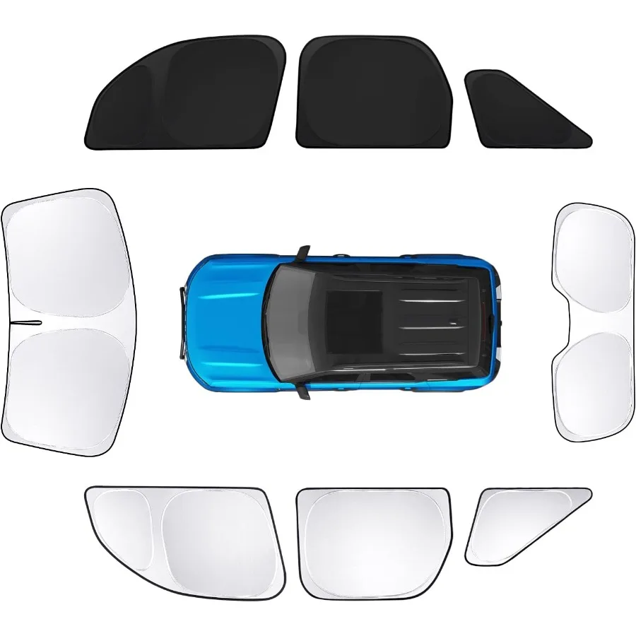 8pcs Car Window Shades for Bronco Sport 20212024 2025 Accessories ...