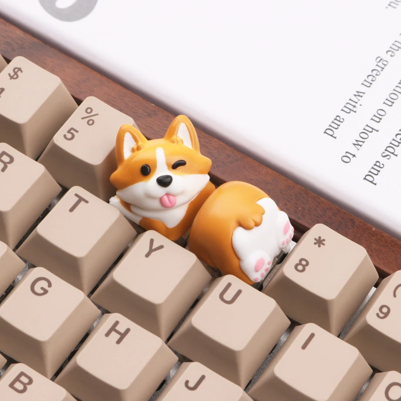 Cartoon-Corgi-Keycap-Creative-Personalized-Hand-Painted-Cute-Animal ...