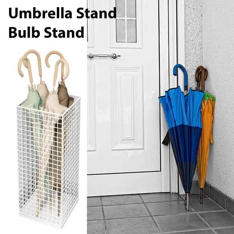 Umbrella-Rack-For-Entryway-Metal-Iron-Umbrella-Bucket-Organizer-Rust ...