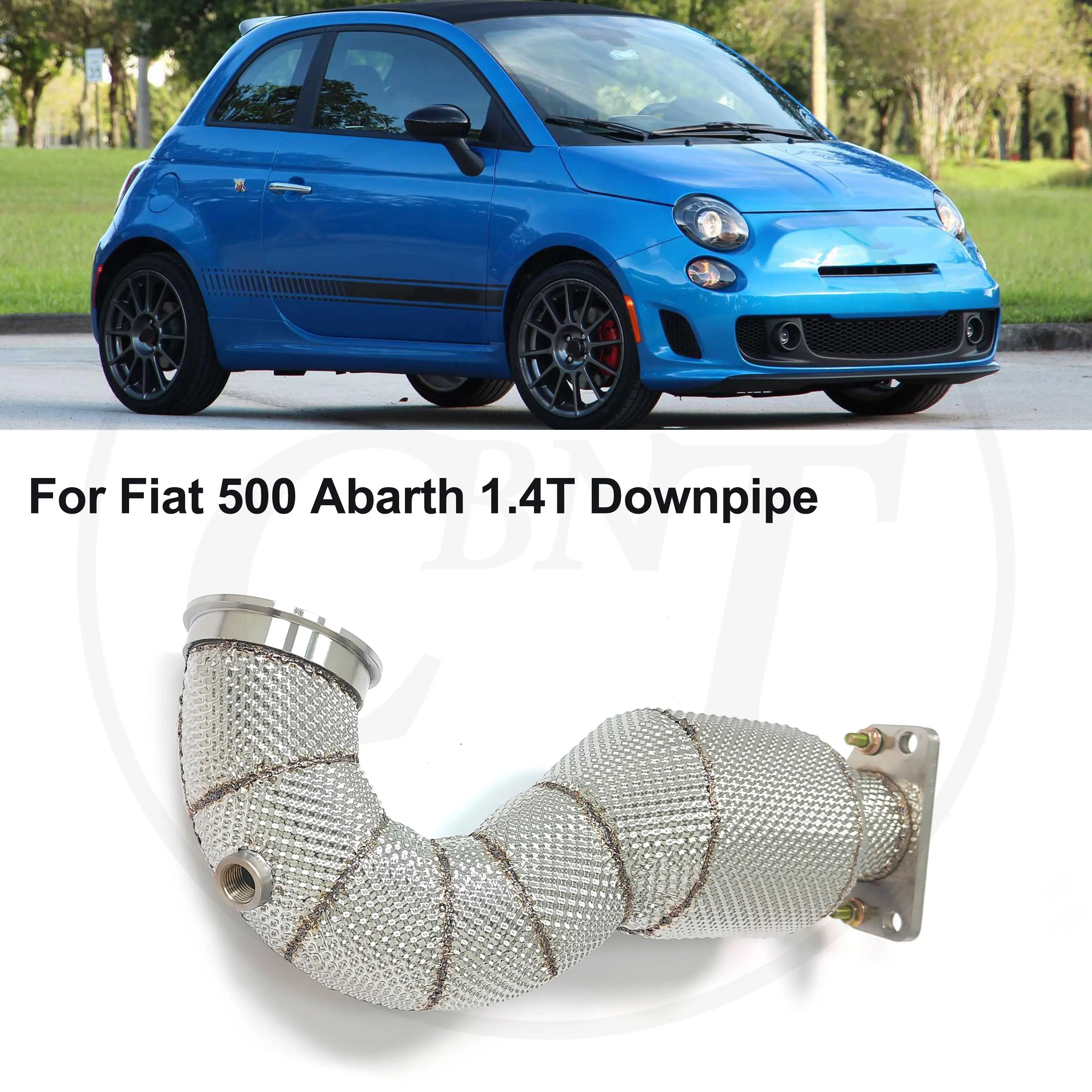 CBNT for Fiat 500 Abarth 1.4T Exhaust Headers with Heat Shield High ...