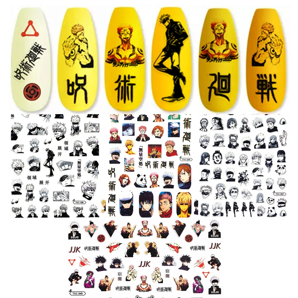 Tsc-190 Tsc-114 Tsc-345 Cartoon Anime Character 3d Back Glue Nail Art ...