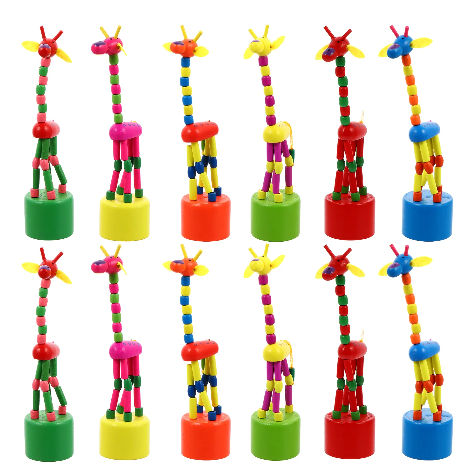 Brain-Toy-Thumb-Toys-Wooden-Giraffe-Puppet-Figurine-Kids-Educational ...