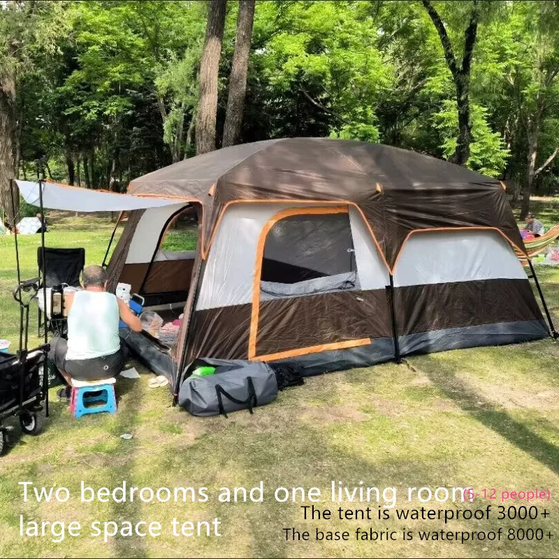 Two-bedroom-and-one-living-outdoor-tent-for-5-12-people-sunproof-and ...