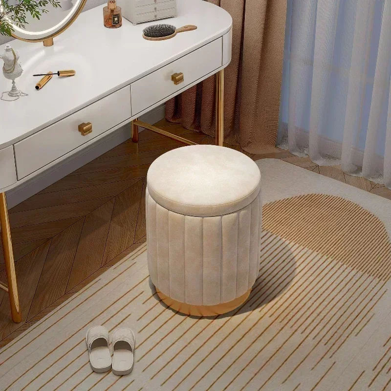 Makeup stool light luxury round stool chair bedroom Internet celebrity ...