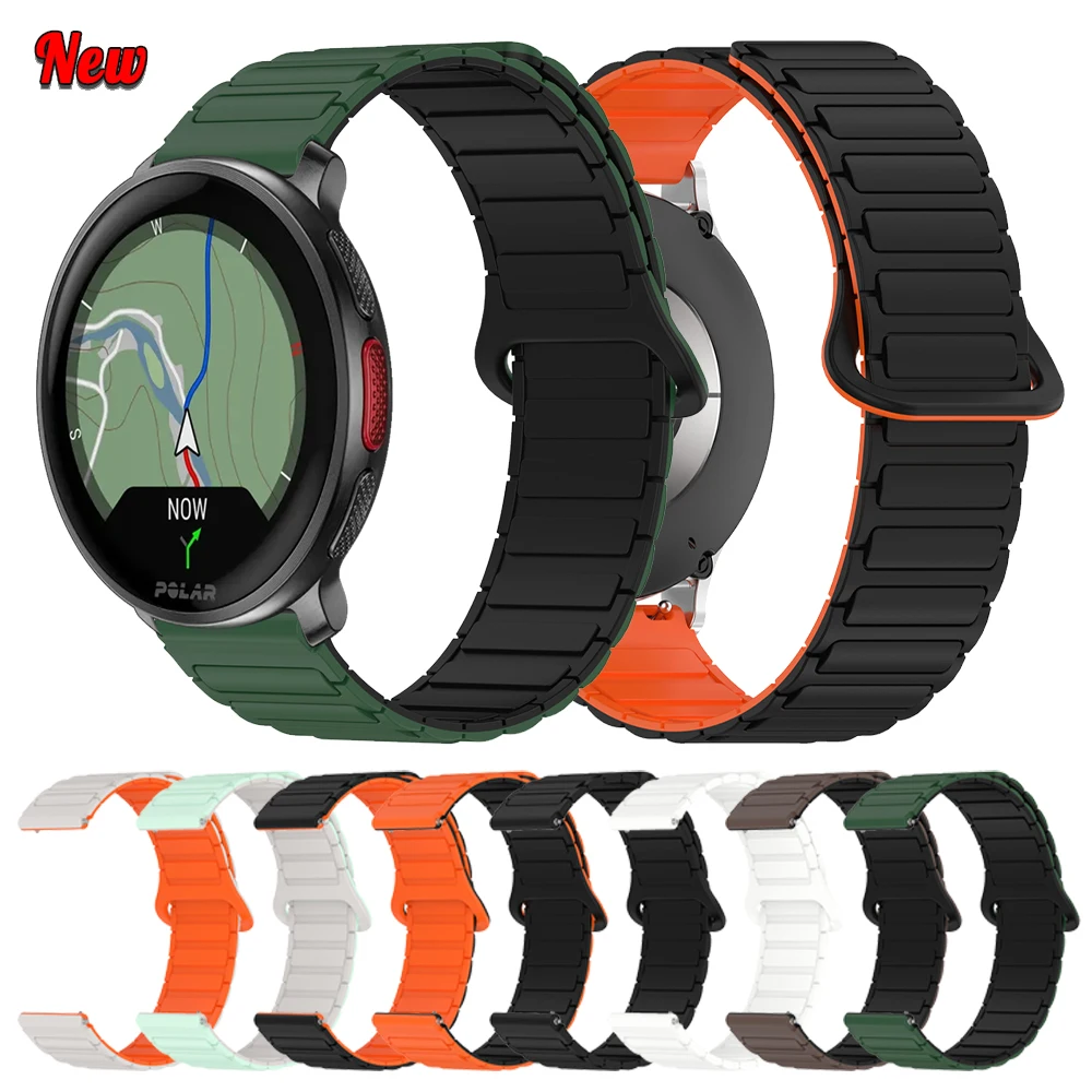 Magnetic Silicone Soft Strap For POLAR Vantage M3 M2 M 20mm 22mm Sports ...