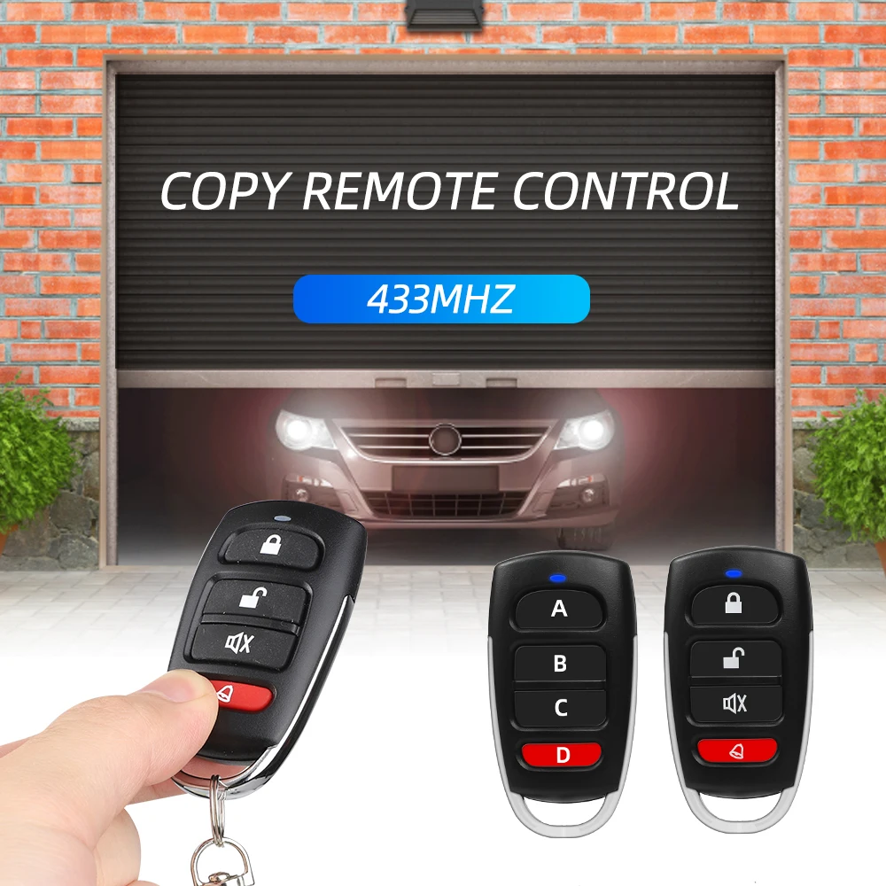 433MHz-RF-Wireless-Garage-Door-Remote-Control-4-Keys-Auto-Copy ...