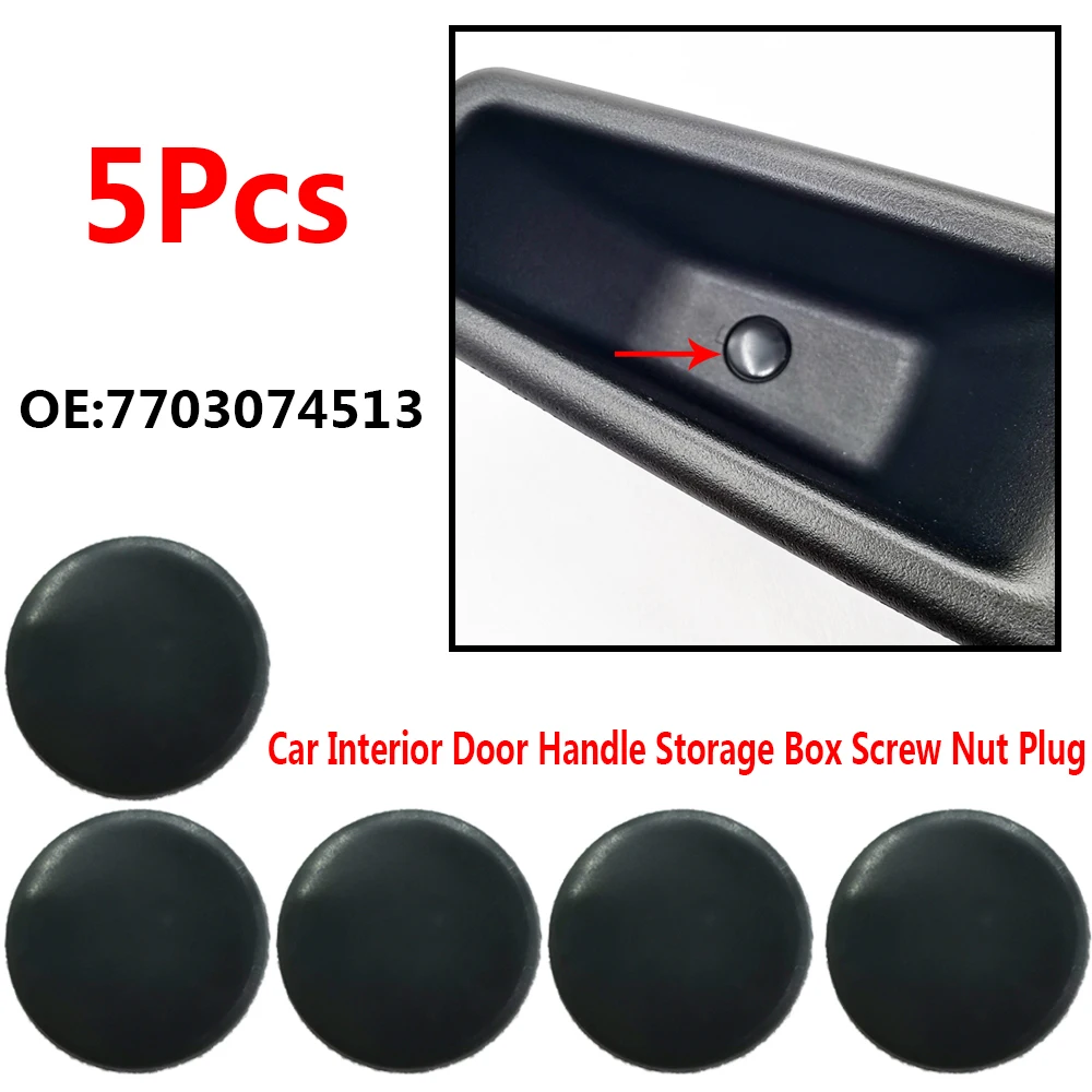 5Pcs Car Interior Door Handle Storage Box Screw Nut Cover Plug ...