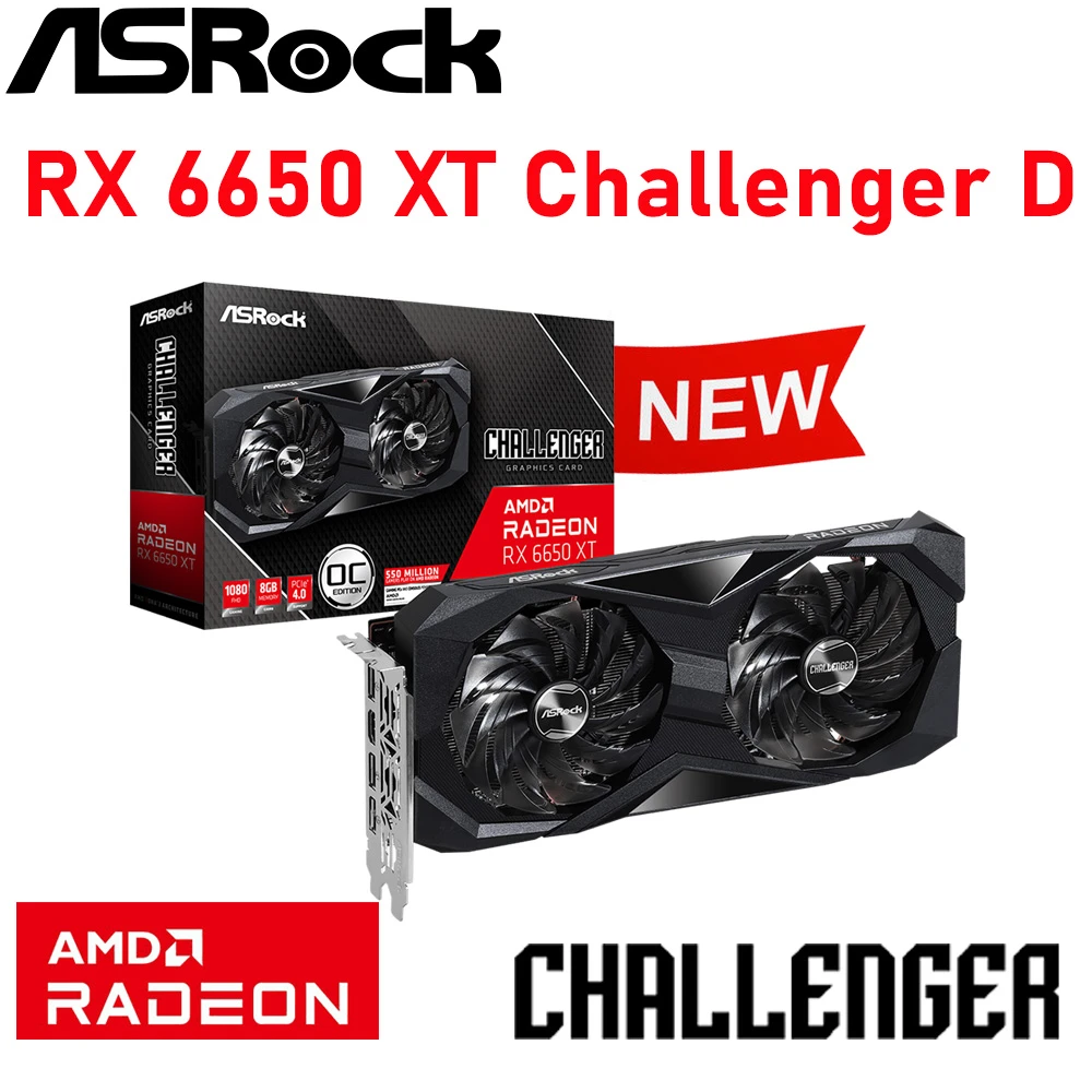 Amd Radeon Rx 6650 Xt Gpu Asrock Rx 6650 Xt Challenger D Gddr6 Graphics ...