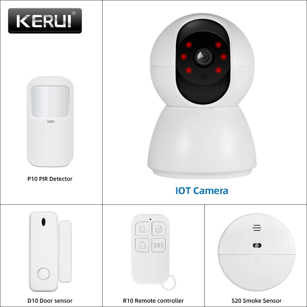 KERUI Multifunction Camera Alarm System Alarm & Camera 2 in 1 Home ...