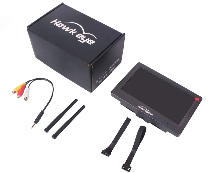 Hawkeye lille 파일럿 샤프 비전 2 7 Inci 1000LUX FPV 모니터, DVR HDMI, 5.8GHZ 디스플레이, HDMI 입력, 워크 스루 fpv HD ...