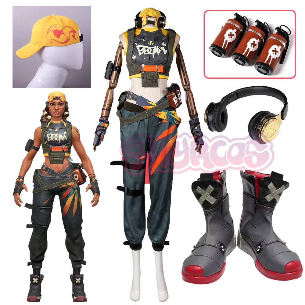 Game-VALORANT-Raze-Cosplay-Costume-Shoes-Tayane-Alves-Outfit-Raze ...