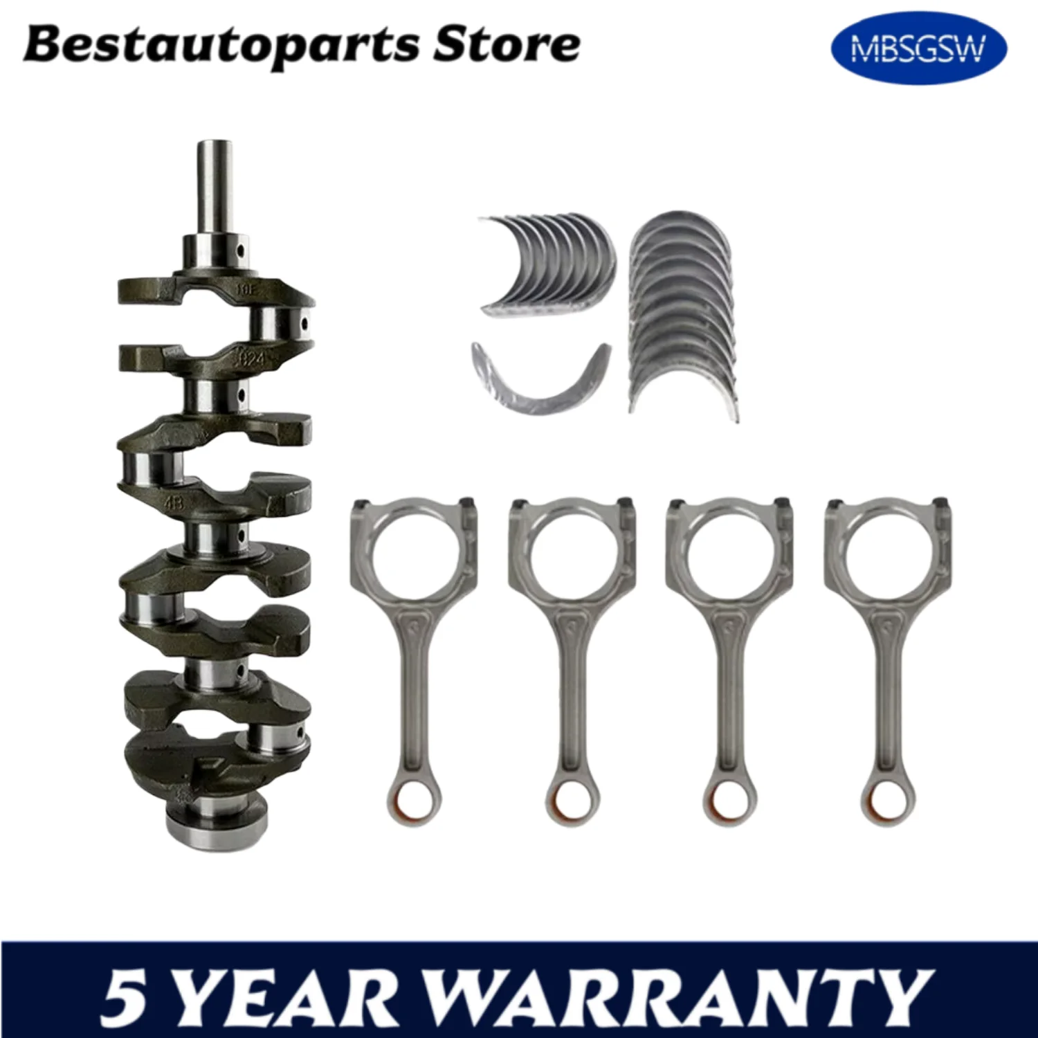 G4KJ 2.4L Engine Connecting Rod & Thrust Bearing Set Connecting Rod ...