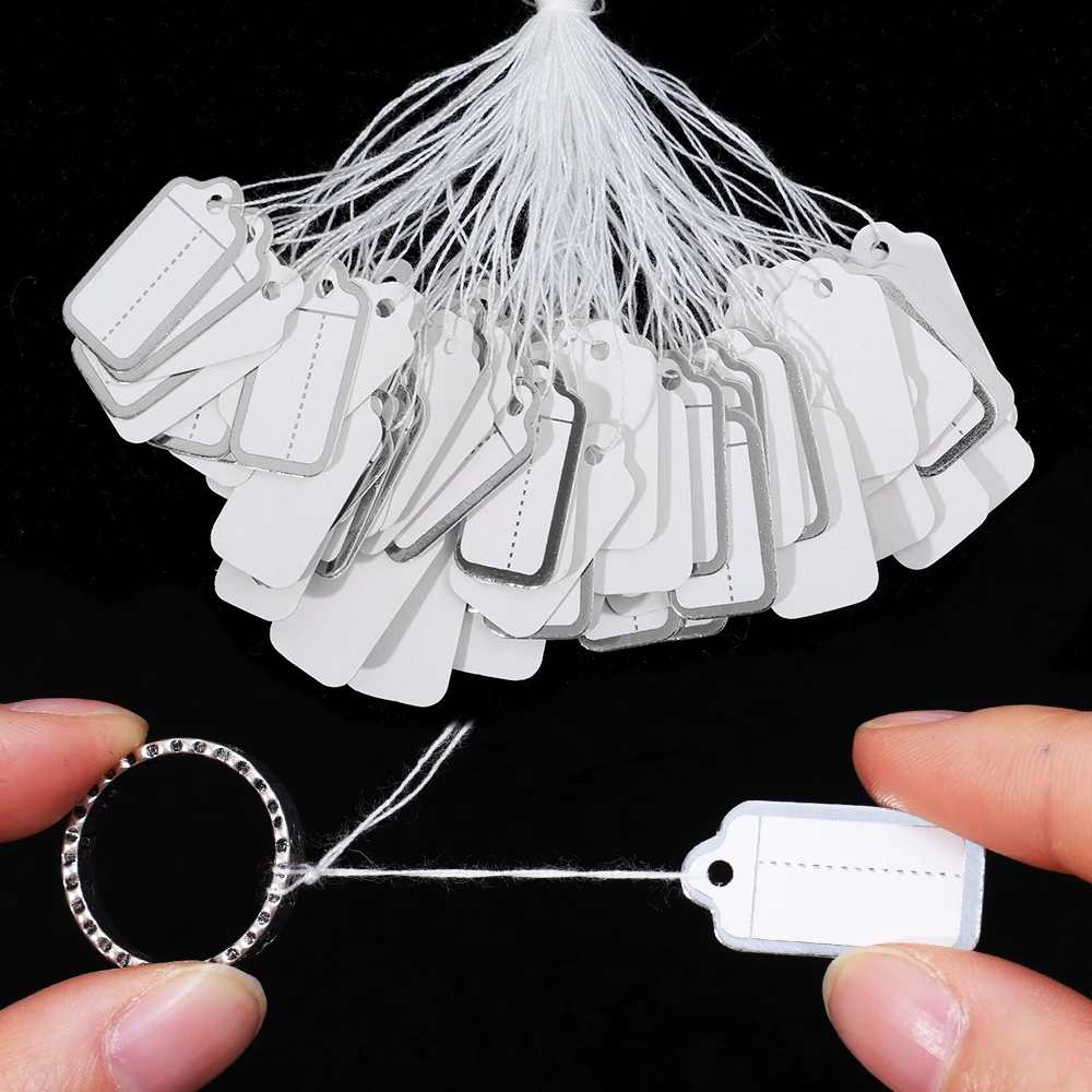 Metal Label Tags Jewelry Tie-On Pricing Tags – String Tags For Rings ...