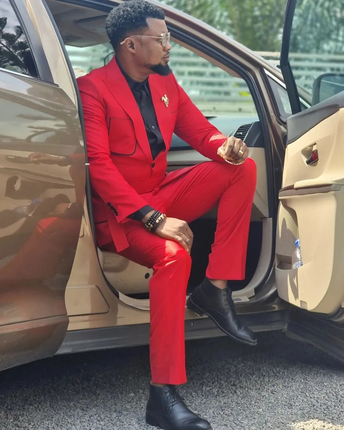 Fashionable Men Red Suits