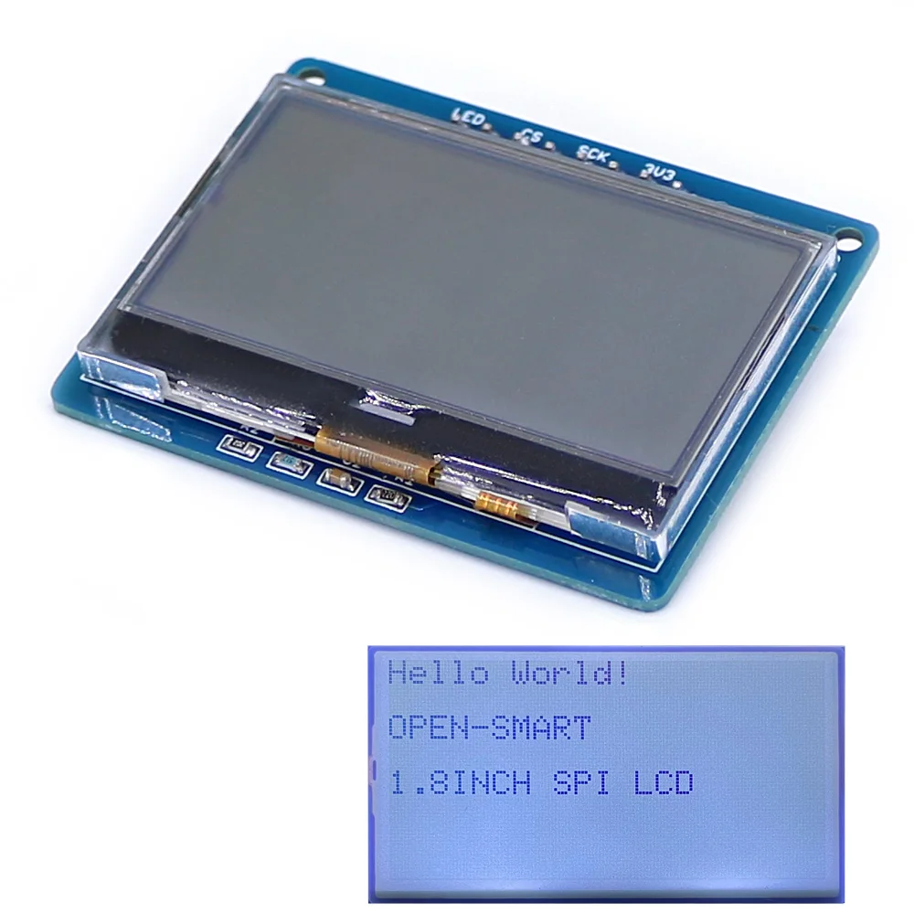 OPEN-SMART With Backlight LED 3.3V 1.8 Inch 128 * 64 Serial SPI ...
