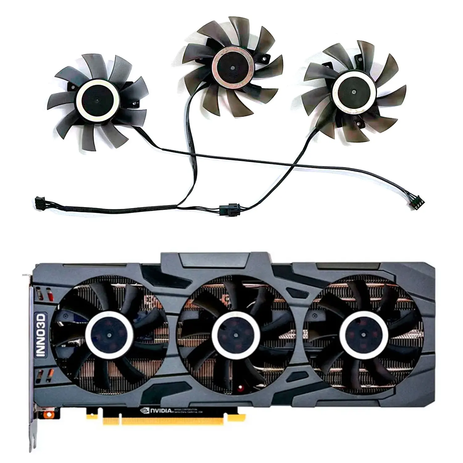 NEW 1SET CF-12815S RTX 2080 SUPER GPU Fan，For INNO3D RTX 2070 Super、RTX ...