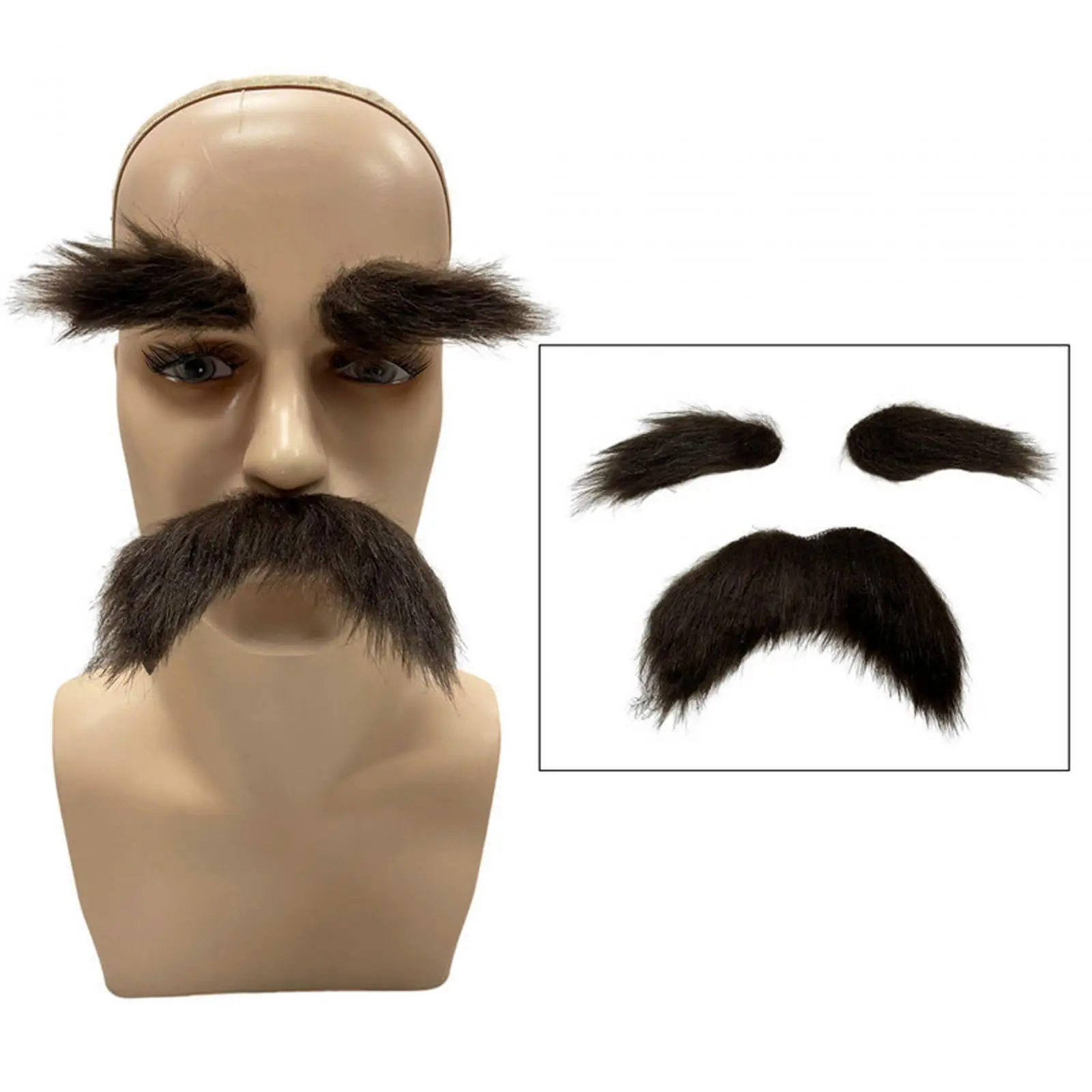 Sobrancelhas-Kits-Cosplay-Props-Decora-o-Fake-Bigode-Set-Pelos-faciais ...