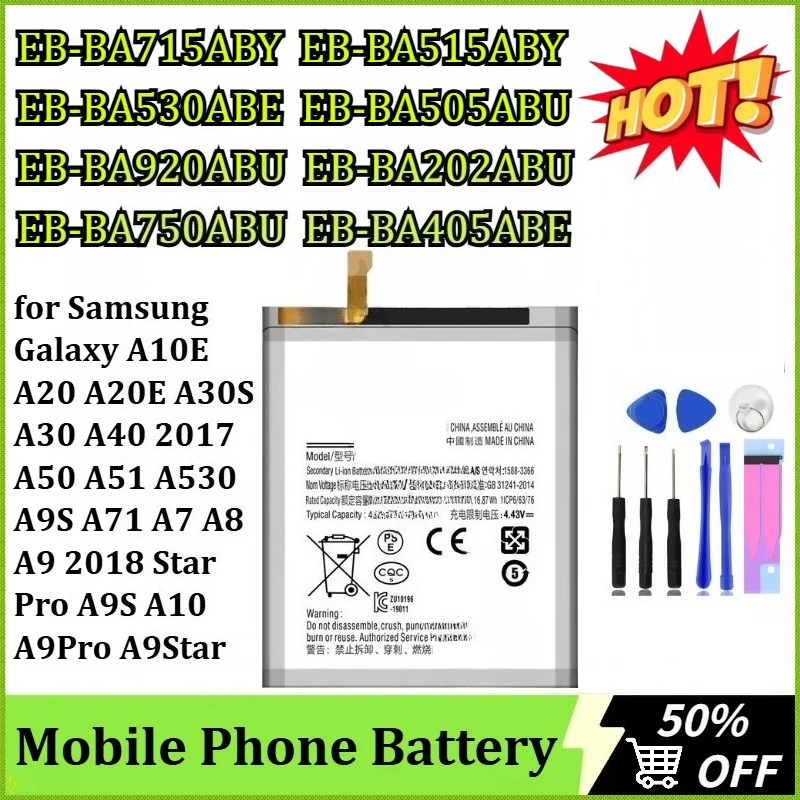 Battery for Samsung Galaxy A10E A20 A20E A30S A30 A40 2017 A50 A51 A530 ...