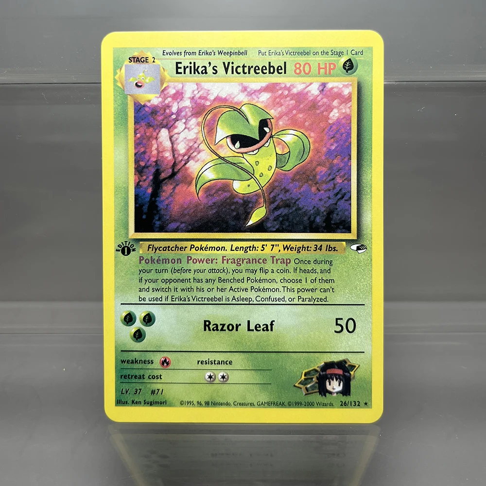 Pokemom First Edition Neo Series Flash Cards Dark Ampharos Light Arcanine Erika's Victreebel ...