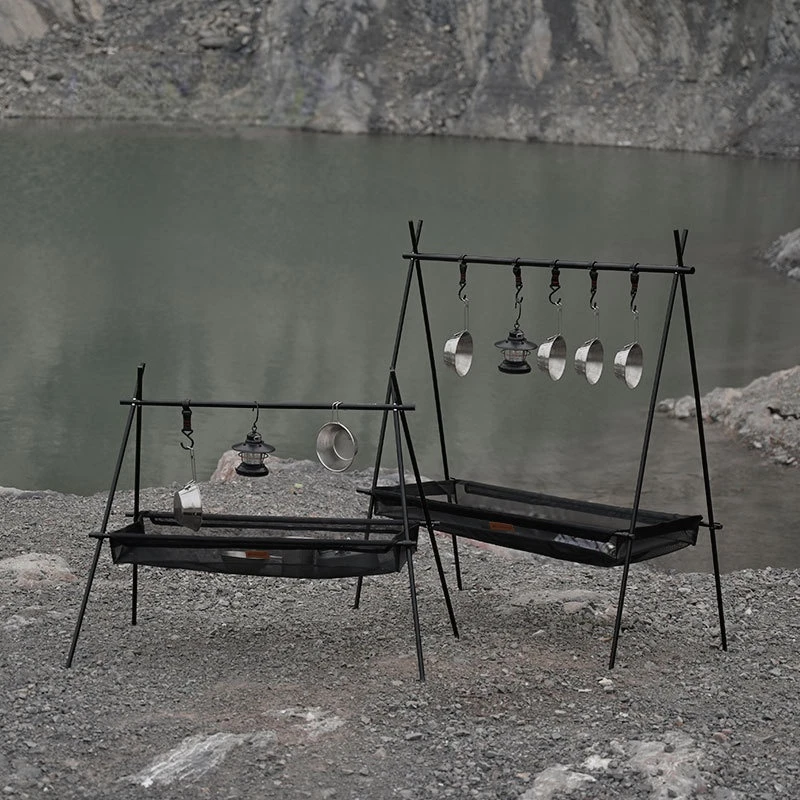 Outdoor-rack-storage-net-camping-Multifunction-tableware-storage-box-portable-tripod-bag-filter ...