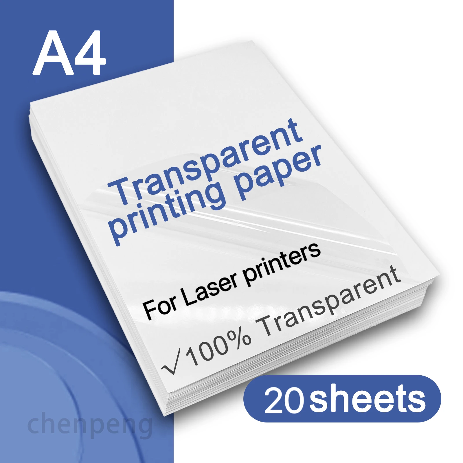 Papel-adhesivo-de-vinilo-transparente-imprimible-Premium-20-hojas-papel ...