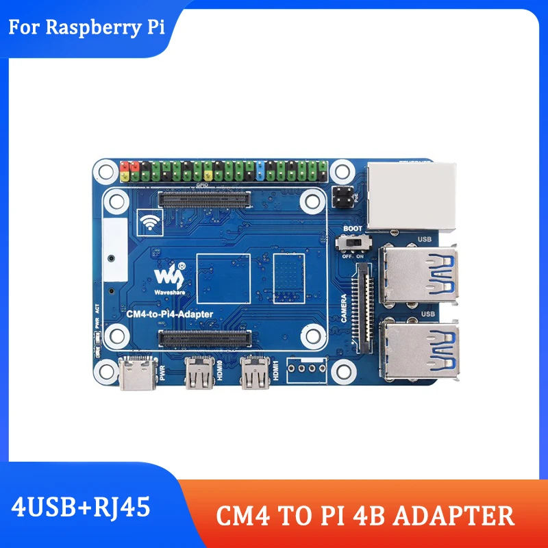 CM4-To-Pi-4B-Adapter-for-Raspberry-Pi-CM4-with-GPIO-PoE-HDMI-compatible ...