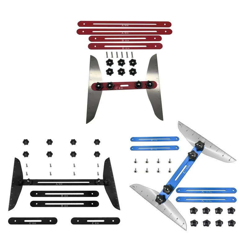 Stair Tread Gauge Adjustable with Scale Stair Measuring Tool Measure ...