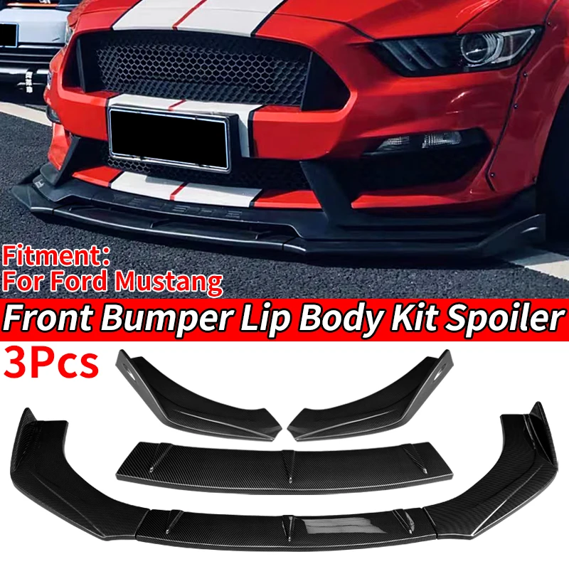 For Ford Mustang Car Front Bumper Splitter Lip Diffuser Body Kit ...