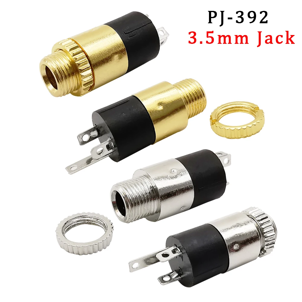 5Pcs 3.5mm Jack PJ-392 Stereo Female Sockect Jack Panel Mount Audio ...