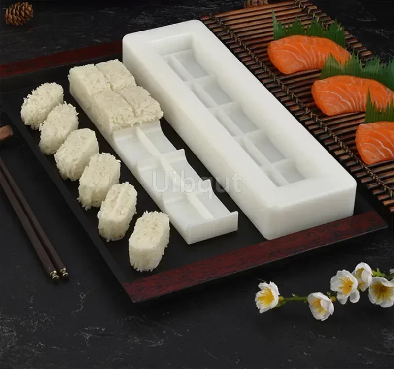 Bamboo Wooden Rectangular Sushi Press Mold Box Sushi Making DIY Rice ...