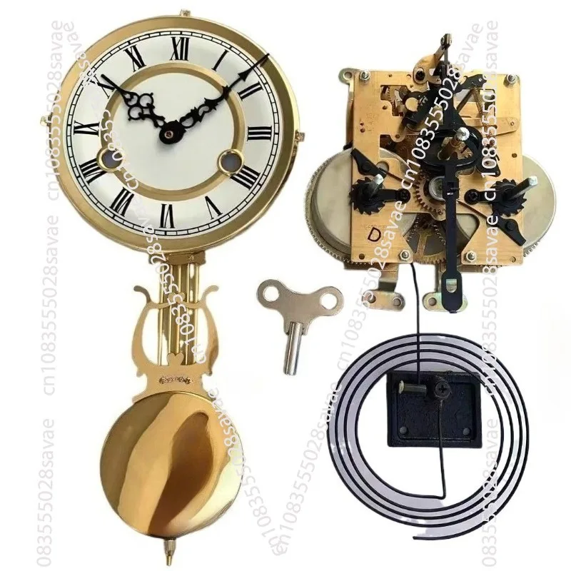 Pure copper movement base wall clock, old-fashioned maintenance swing ...