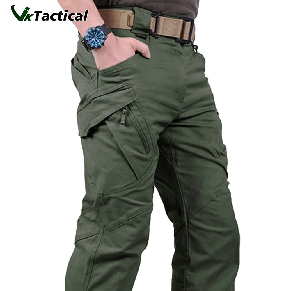Tactical Cargo Pants Men Outdoor Waterproof SWAT Combat Military ...
