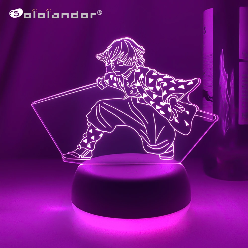 Anime 3d Light Demon Slayer Kyojuro Rengoku For Bedroom Decor Night ...