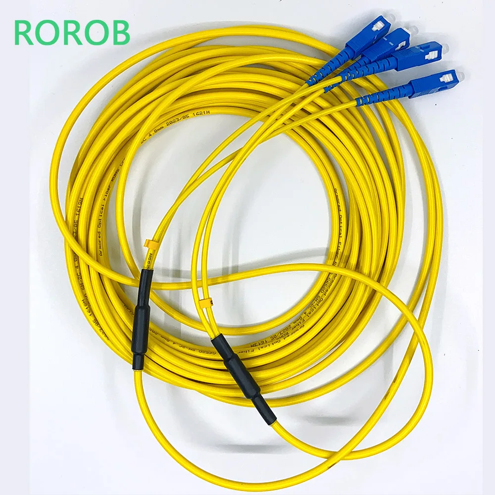 Printer-Fiber-Optic-Data-Cable-Patch-Cord-4mm-Armored-Single-Mode-Dual ...