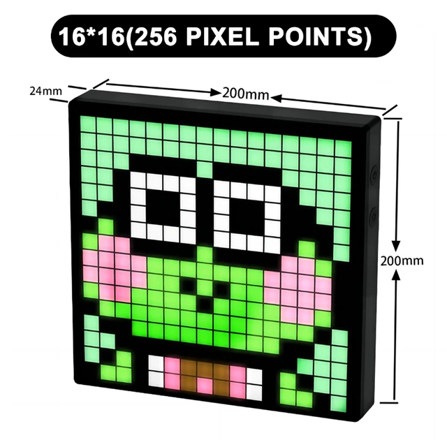 LED Pixel Display Nightlight Smart APP Control Programmable Screen DIY ...