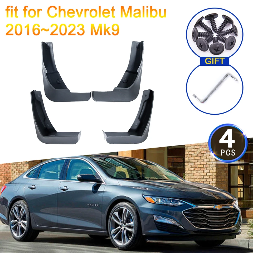 Custom Fit Mudguards 4pc 4-Piece Mud Guards For Chevrolet Malibu 2016 ...