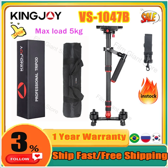 KONGJOY-VS1047B-124cm-Aluminum-Alloy-Handheld-Video-Stabilizer-For ...
