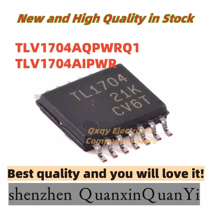 10PCS-NEW-TLV1704AQPWRQ1-T1704Q1-TLV1704AIPWR-TL1704-TSSOP-14-Quad-High-Voltage-Low-Power ...