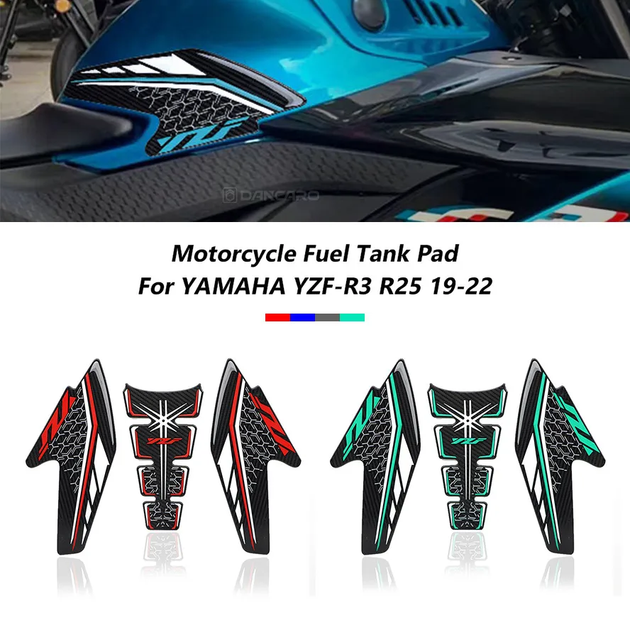 Motorcycle Fuel Tank Pad Stickers For YAMAHA YZF R3 R25 2019 2020 2021 ...