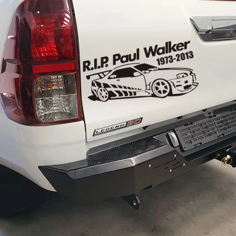 Paul Walker Text Sticker For Car Body Decoration Fast and furious Vinyl ...