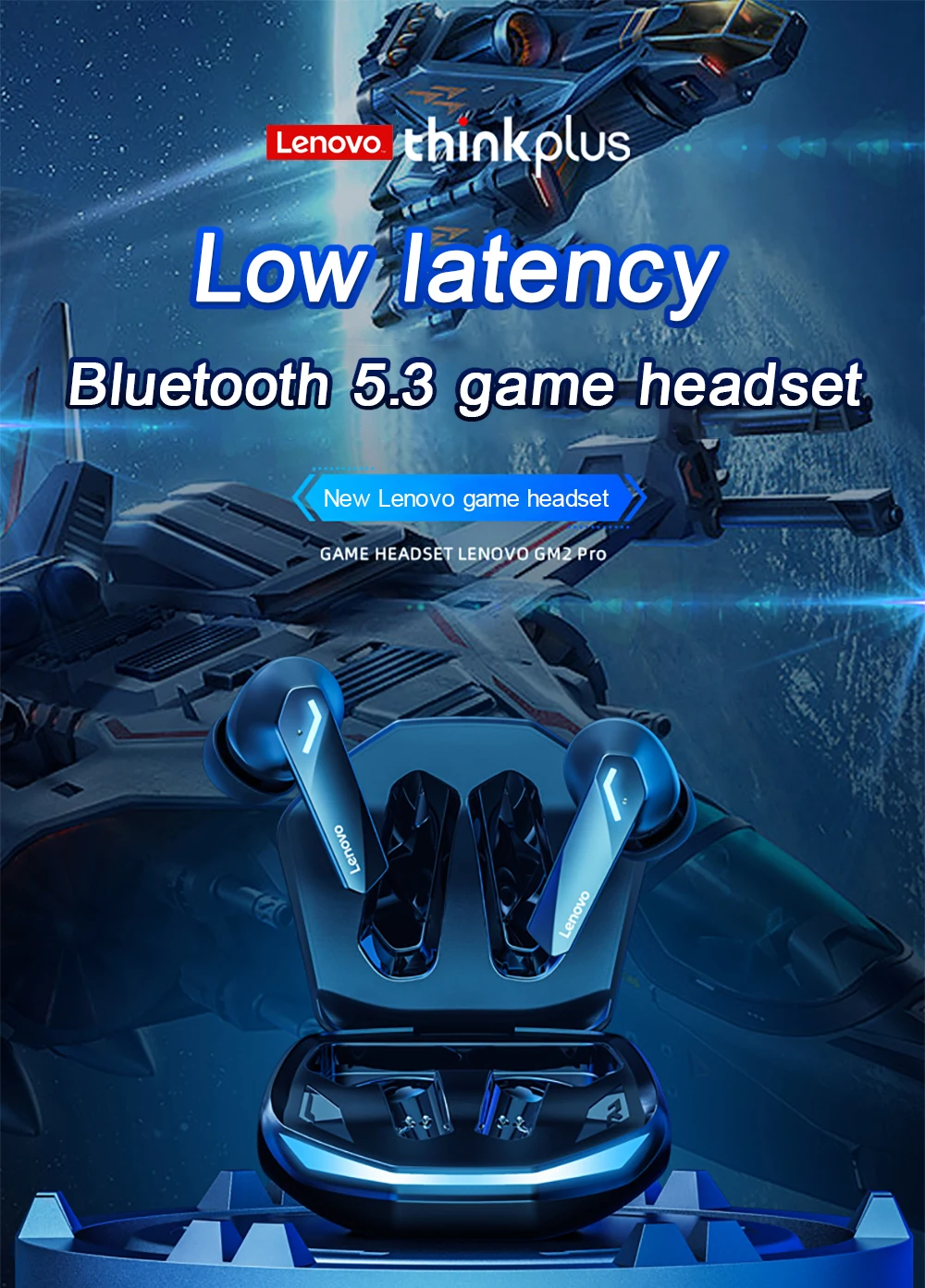 Lenovo gm2 pro audífonos bluetooth inalámbricos y cable usb LENOVO ...