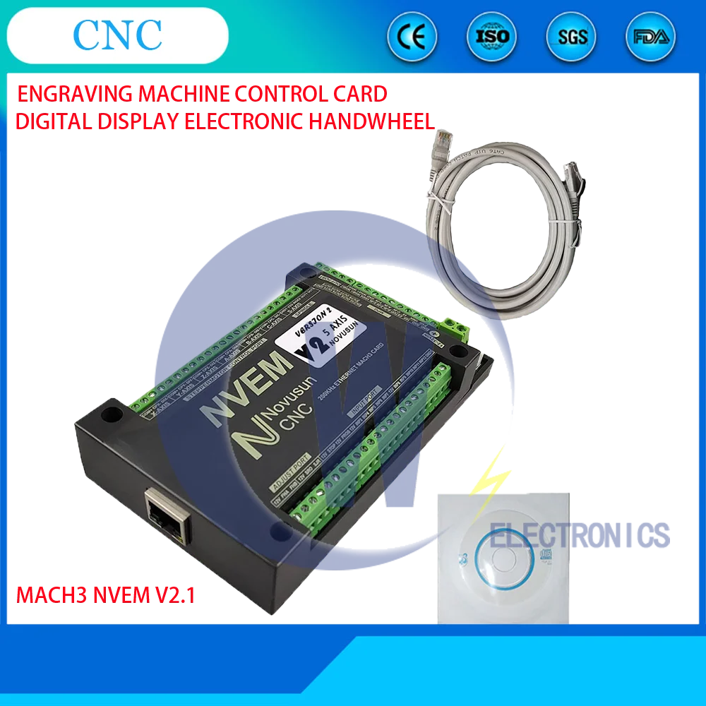 MACH3 Nvem V2.1 CNC Motion Controller 3/ 4/ 5/6Axis Ethernet Slave ...