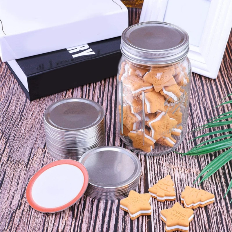 10-Pcs-Set-Wide-Mouth-Jar-Lids-Metal-Jar-Rings-Suitable-for-MASON-Jars ...