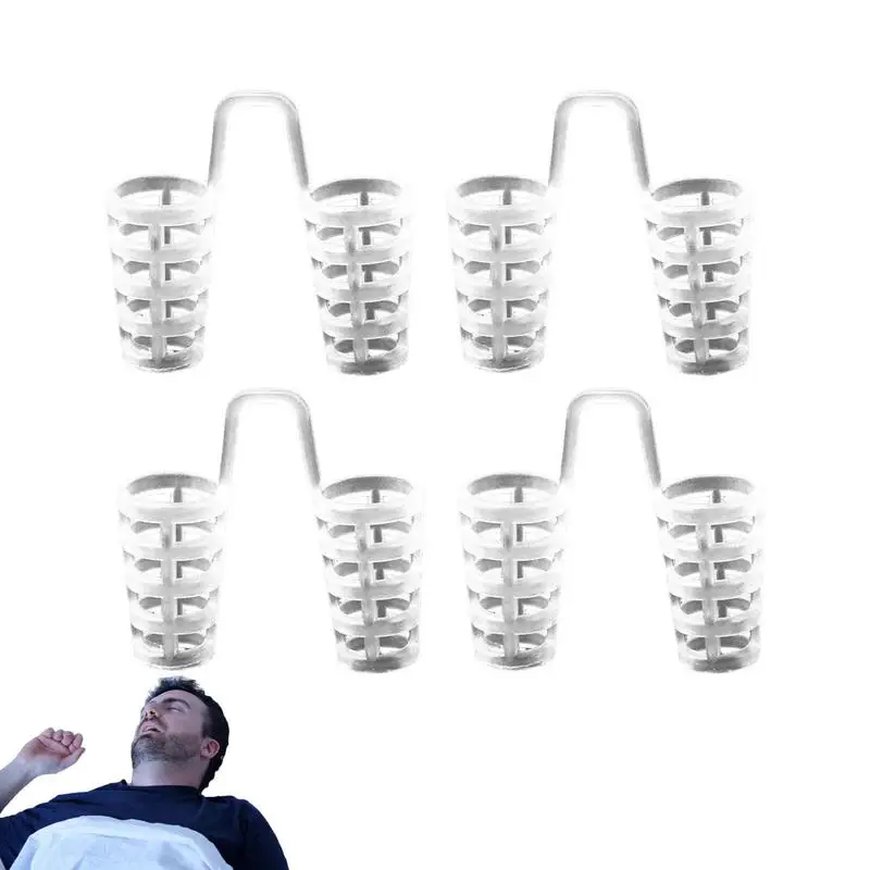 Nostril Opener Hollow Out Stop Snoring Silicone 4 Pcs Nose Breathing ...
