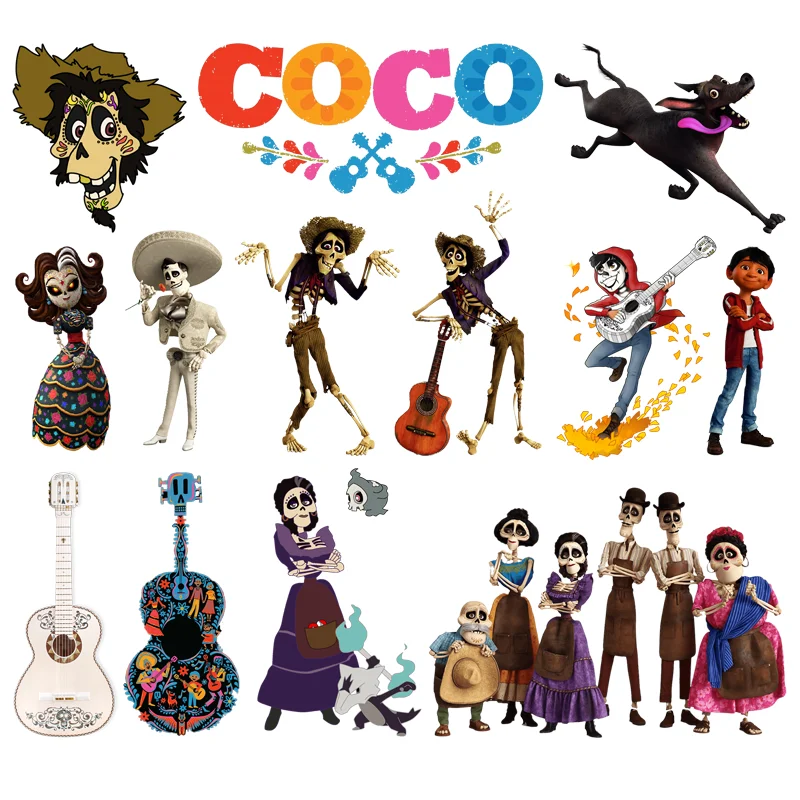 Disney-Cartoon-Animation-Coco-clothes-patches-thermo-stickers-for ...