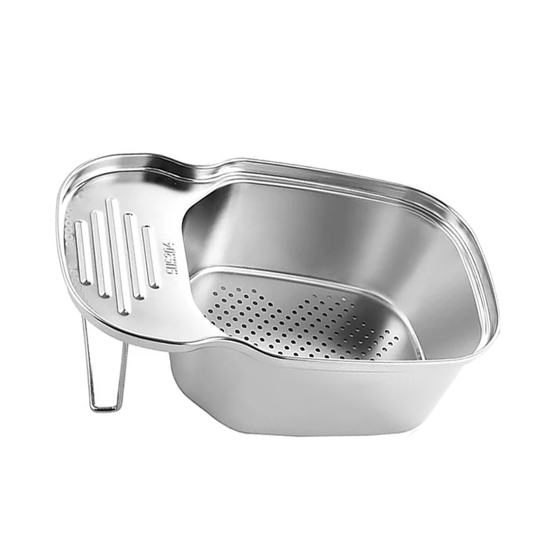 Sink-Strainer-Funnel-Drain-Basket-Multifunctional-Saddle-Shaped-Left ...