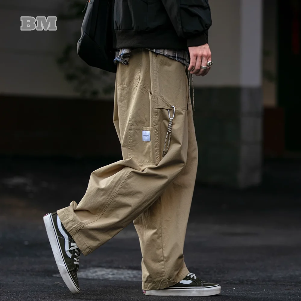 Japanese Streetwear Straight Pants For Men Clothing Autumn Harajuku ...