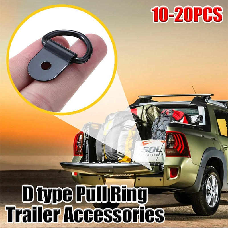 10-30PCS-Stainless-Steel-D-Shape-Pull-Hook-Tie-Down-Anchor-Ring-Iron ...