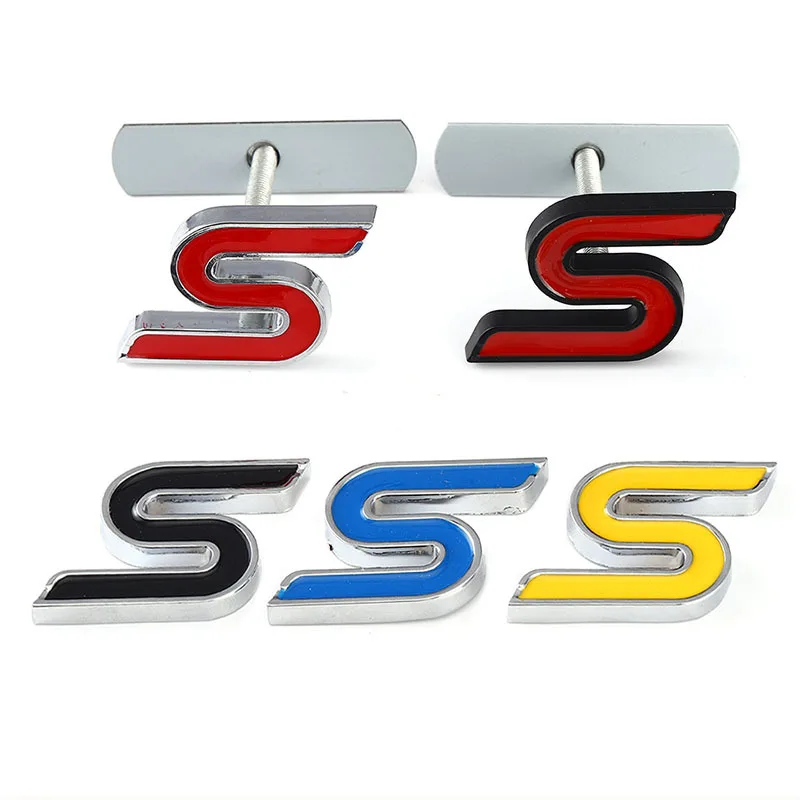 3d Metal S Logo Letters Car Front Grill Emblem Trunk Badge Decal For ...
