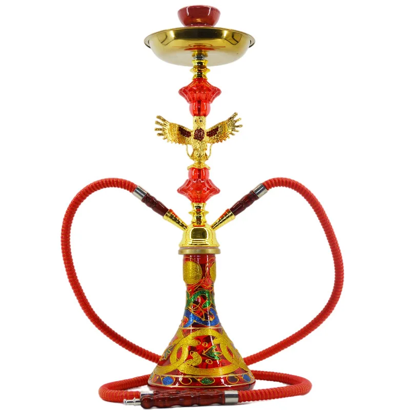 Shisha Pipe 4 Hose 20 Blue Hookah Shisha Nargila Bar Narguile Egypt